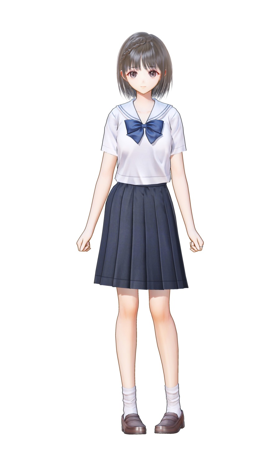 blue reflection blue reflection tie hirahara hiori seifuku tagme | #827078 | yande.re